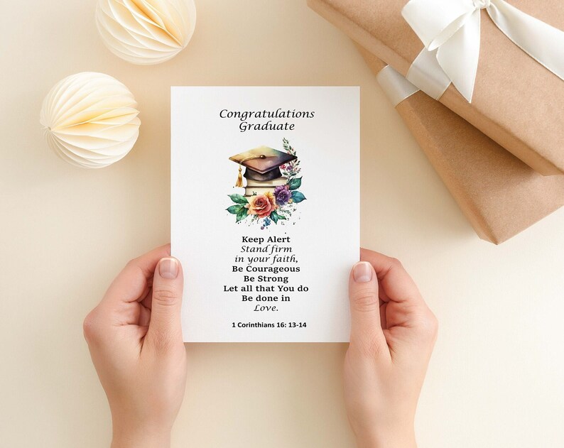 Printable Graduation Card Religious Graduation Card - Etsy