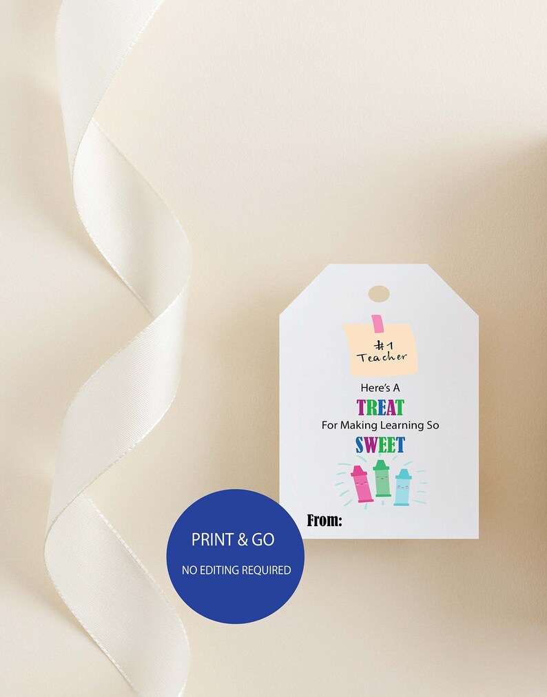 Teacher Gift Tags, Teacher Appreciation Tags, Teacher Gift Labels ...