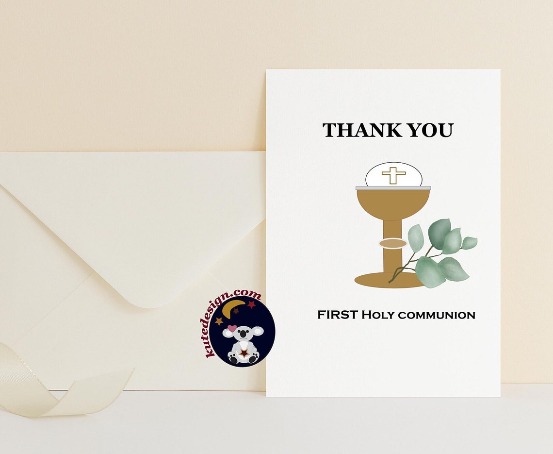 Printable First Holy Communion Thank You Cards, Communion Thank You ...