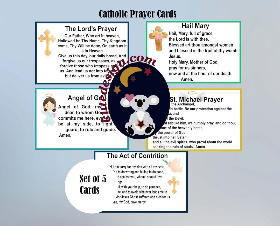 Catholic Prayer Cards, Common Catholic Prayers, Printable Prayer Card ...