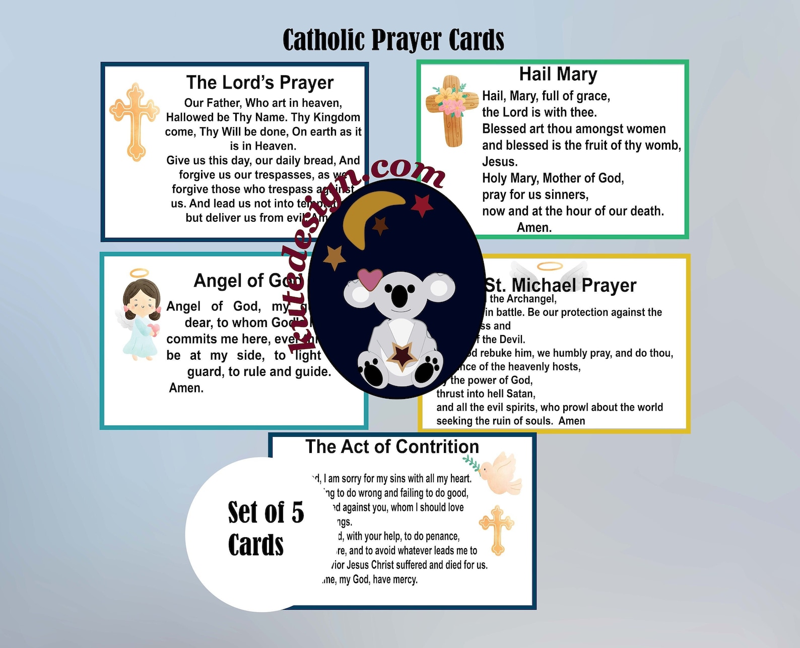 Catholic Prayer Cards, Common Catholic Prayers, Printable Prayer Card ...
