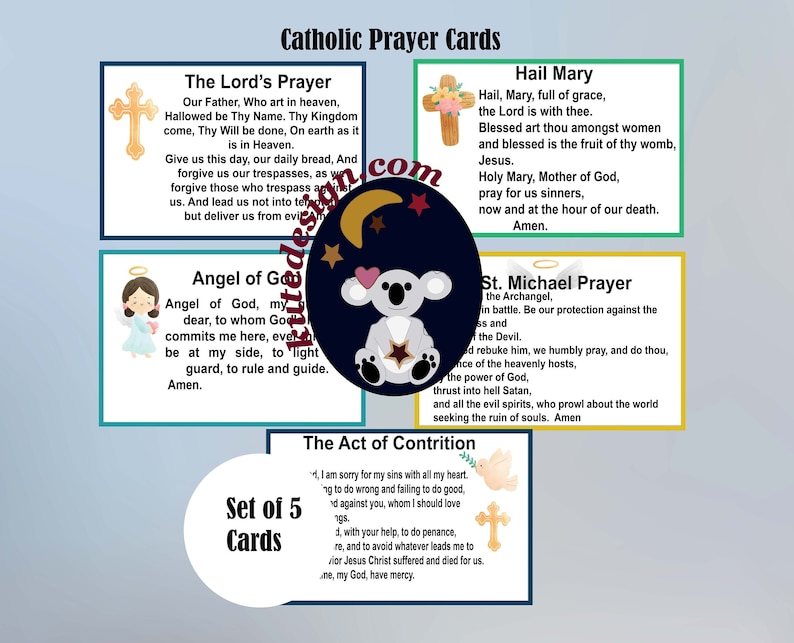 Catholic Prayer Cards, Common Catholic Prayers, Printable Prayer Card ...