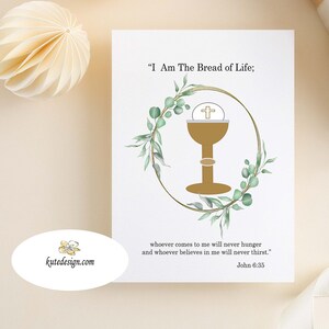 Printable First Communion Card, Catholic Card, Christian Card, First ...