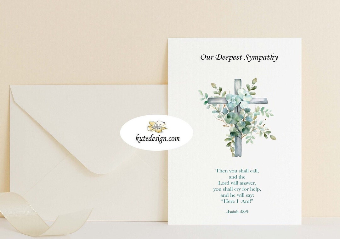 Religious Sympathy Card, Christian Sympathy Card, Printable Condolence ...