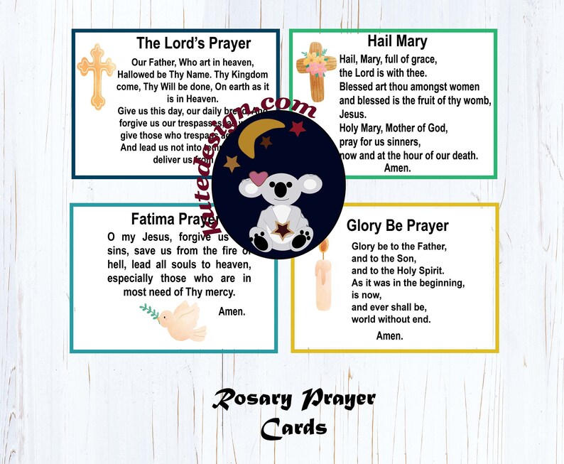 How to Say the Rosary Prayer Cards, Children's Printable Rosary Cards ...