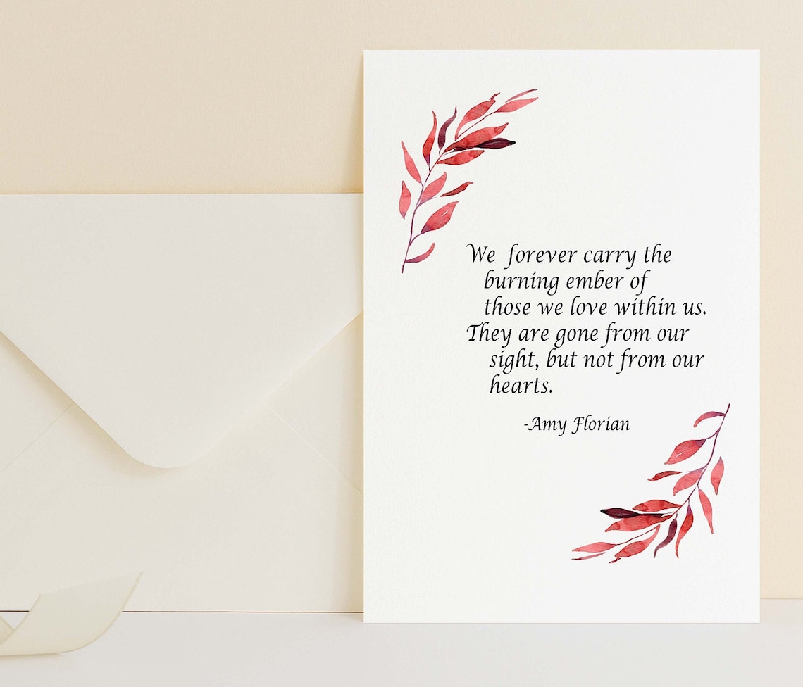 Printable Sympathy Card, Printable Condolence Card, Neutral Sympathy ...