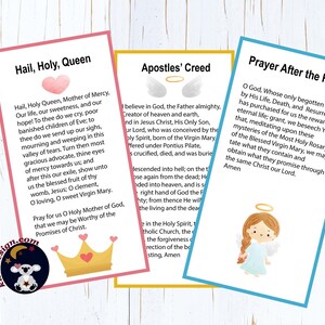 How to Say the Rosary Prayer Cards, Children's Printable Rosary Cards ...