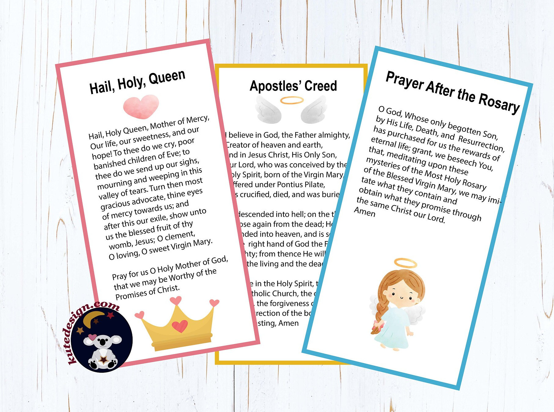 How to Say the Rosary Prayer Cards, Children's Printable Rosary Cards ...