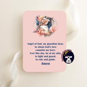Printable Prayer Card, Digital Download, Catholic Prayer Card, Angel of ...