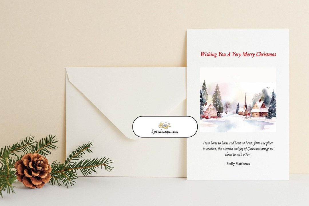 Printable Christmas Card Heart Warming Christmas Card Winter - Etsy