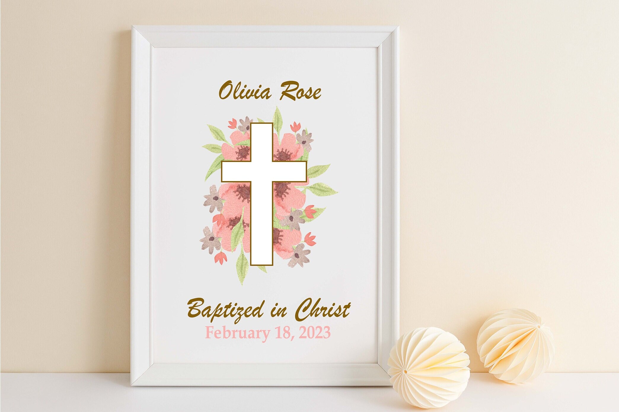 Personalized Baptism Sign, Girl Baptism, Baptism Decoration, Printable ...