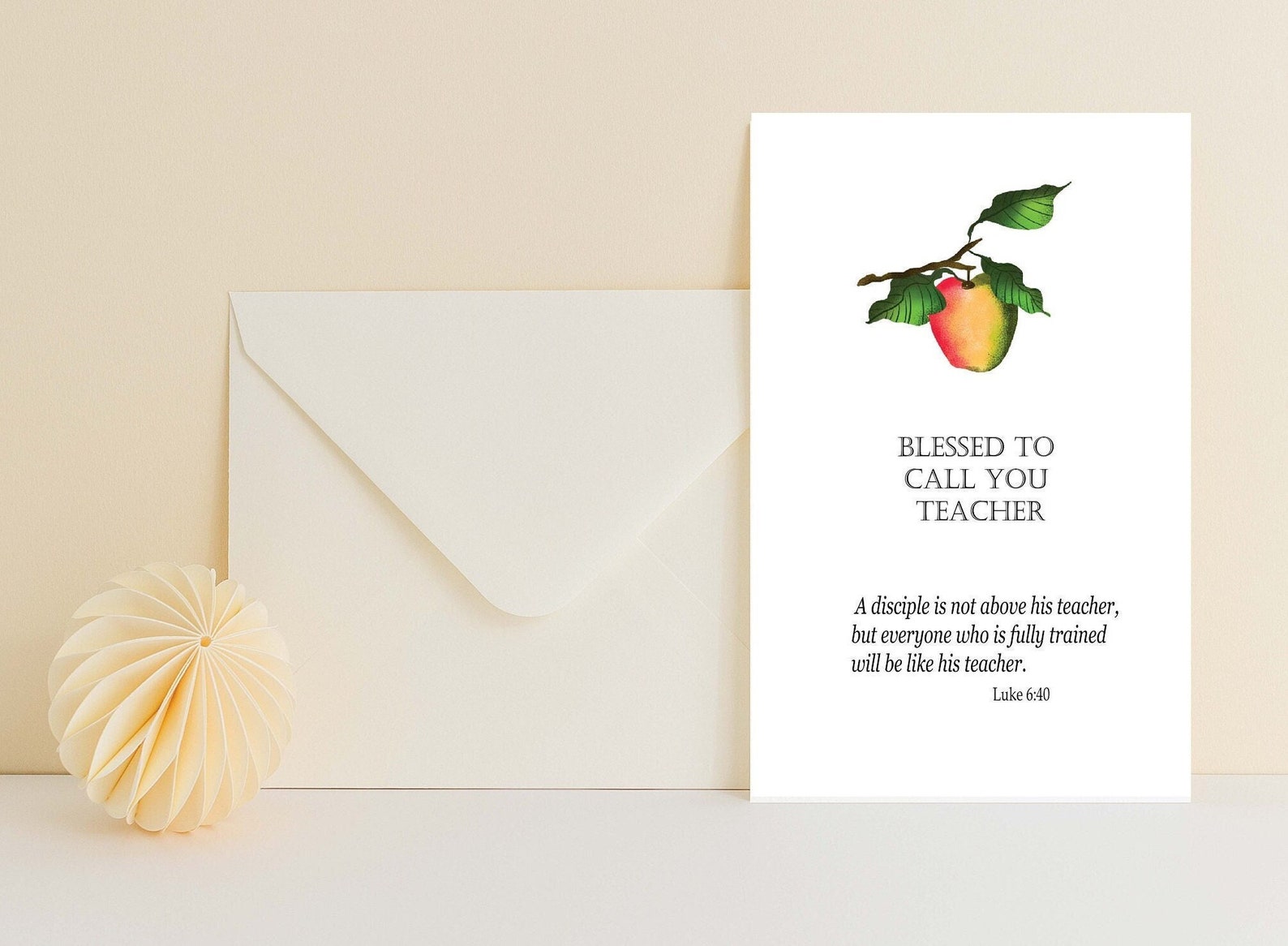 Printable Teacher Appreciation Card, Spiritual Teacher Card, Bible ...