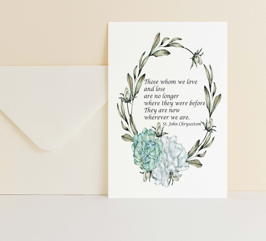 Spiritual Sympathy Card, Catholic Sympathy Card, Printable Sympathy ...