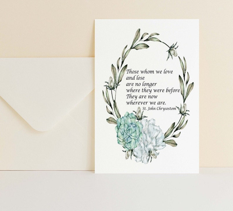 Spiritual Sympathy Card, Catholic Sympathy Card, Printable Sympathy ...