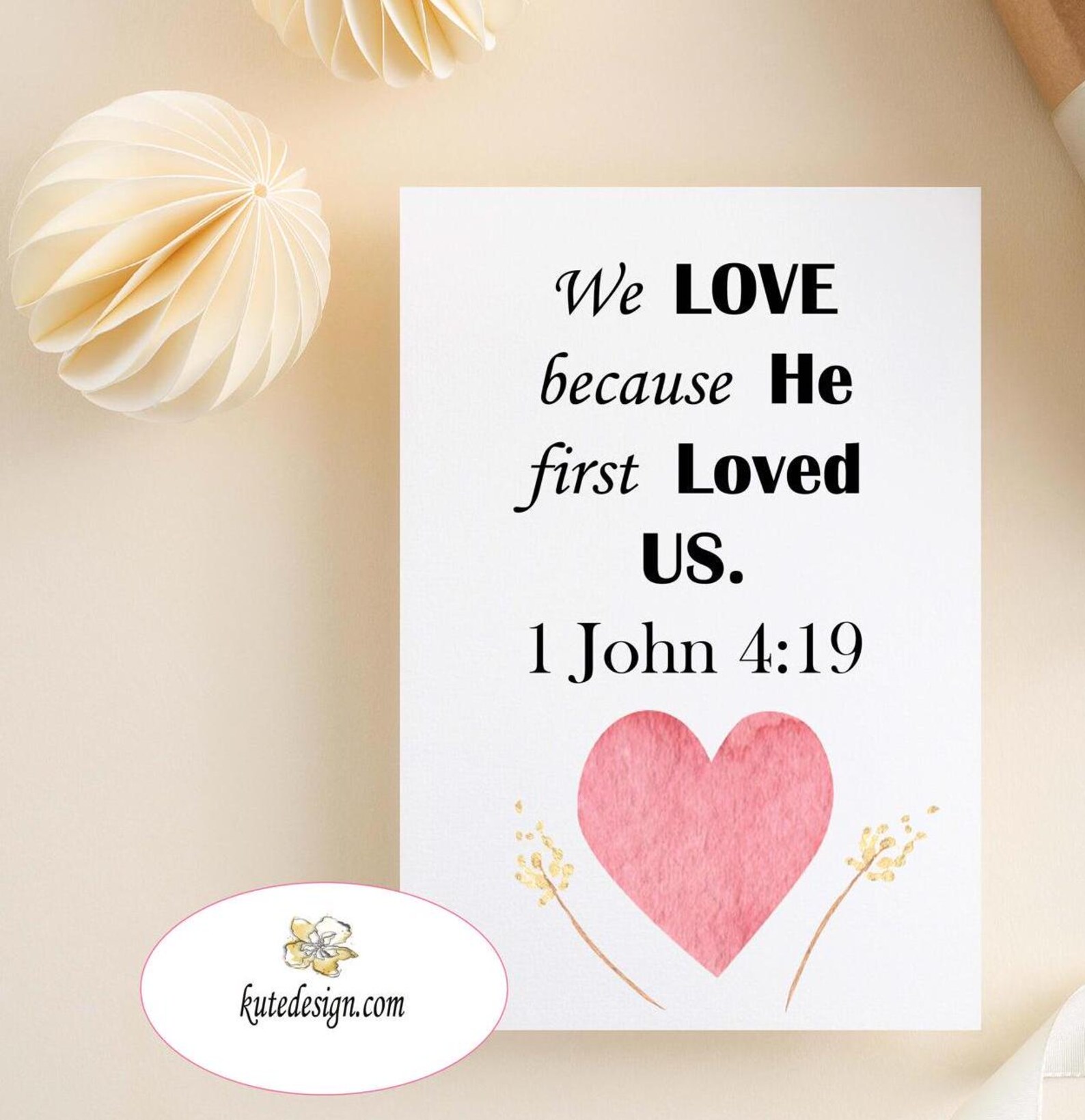 Versatile Christian Valentine's Day Card, Printable Valentine's Card ...