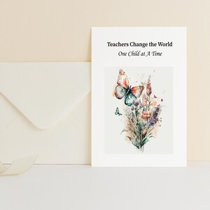 Teacher Appreciation Card, End of School Year Teacher Gift, Printable ...