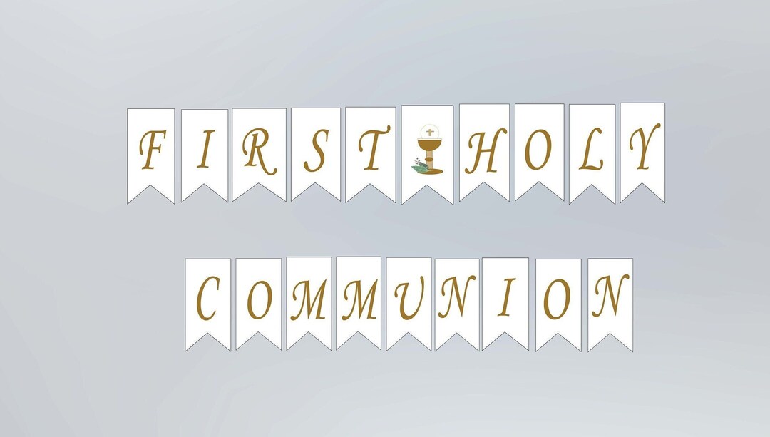 Printable First Holy Communion Banner, Holy Communion Decoration ...