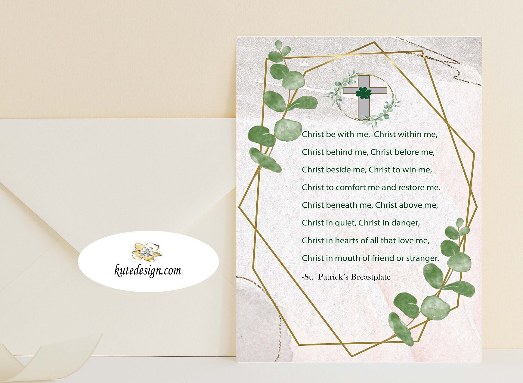 Printable St. Patrick Prayer Card, Printable St. Patrick's Day Card, St ...
