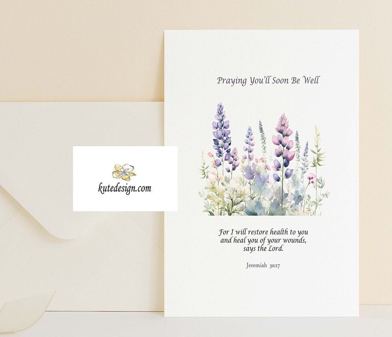 Get Well Soon Card, Spiritual Get Well, Scriptural Get Well Card ...