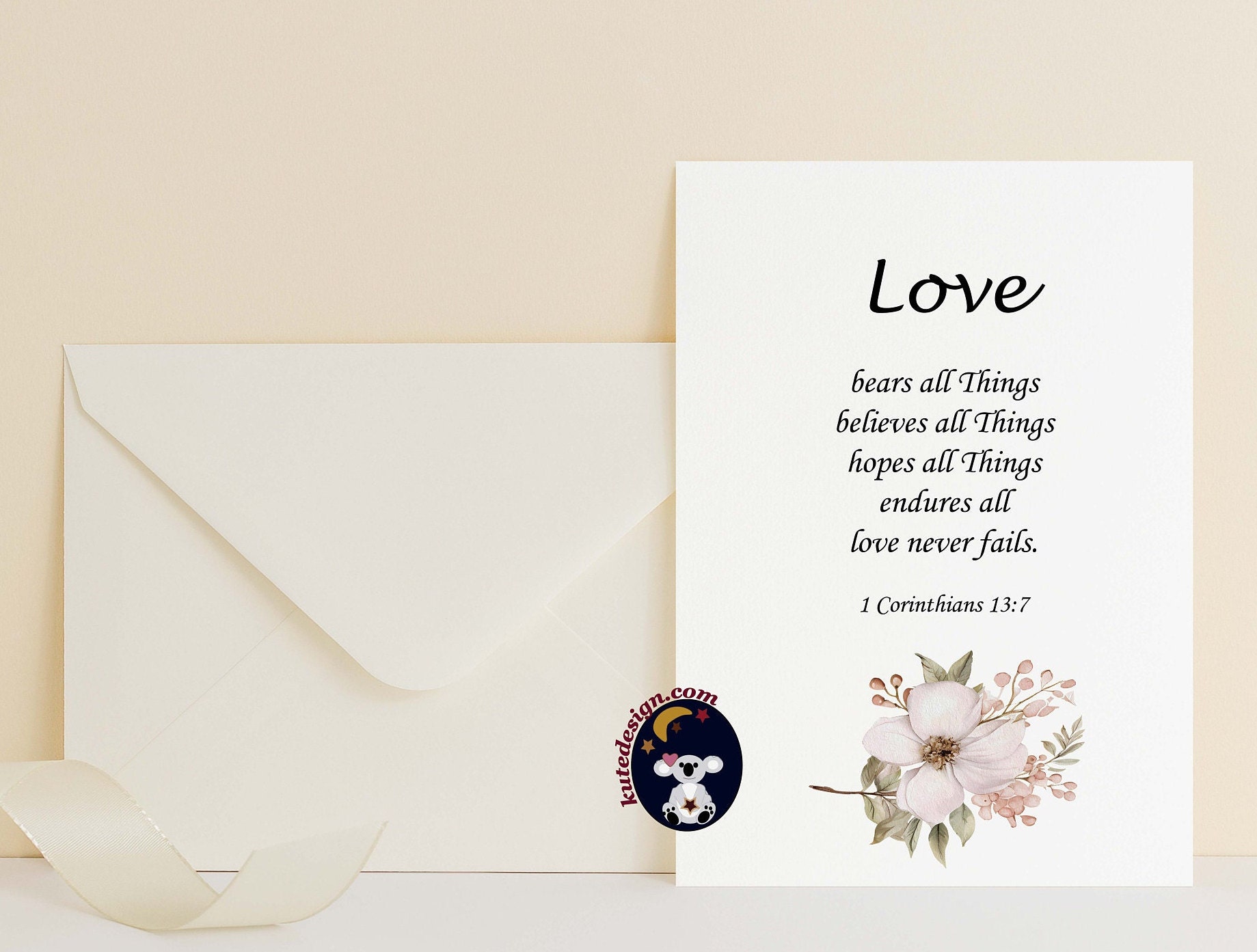 Christian Wedding Card, Religious Wedding Card, Bible Verse Card, Anniversary Card, Love Card ...