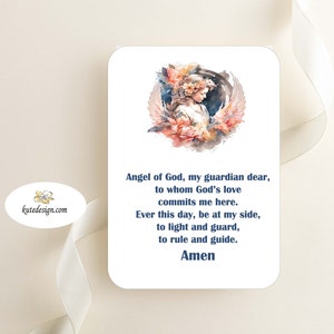 Printable Prayer Card, Digital Download, Catholic Prayer Card, Angel of ...