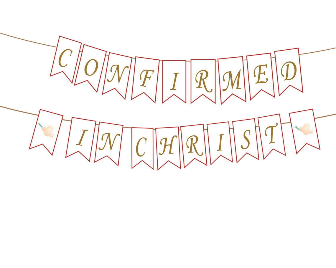 Printable Confirmation Banner, Confirmation Sign, Confirmation ...