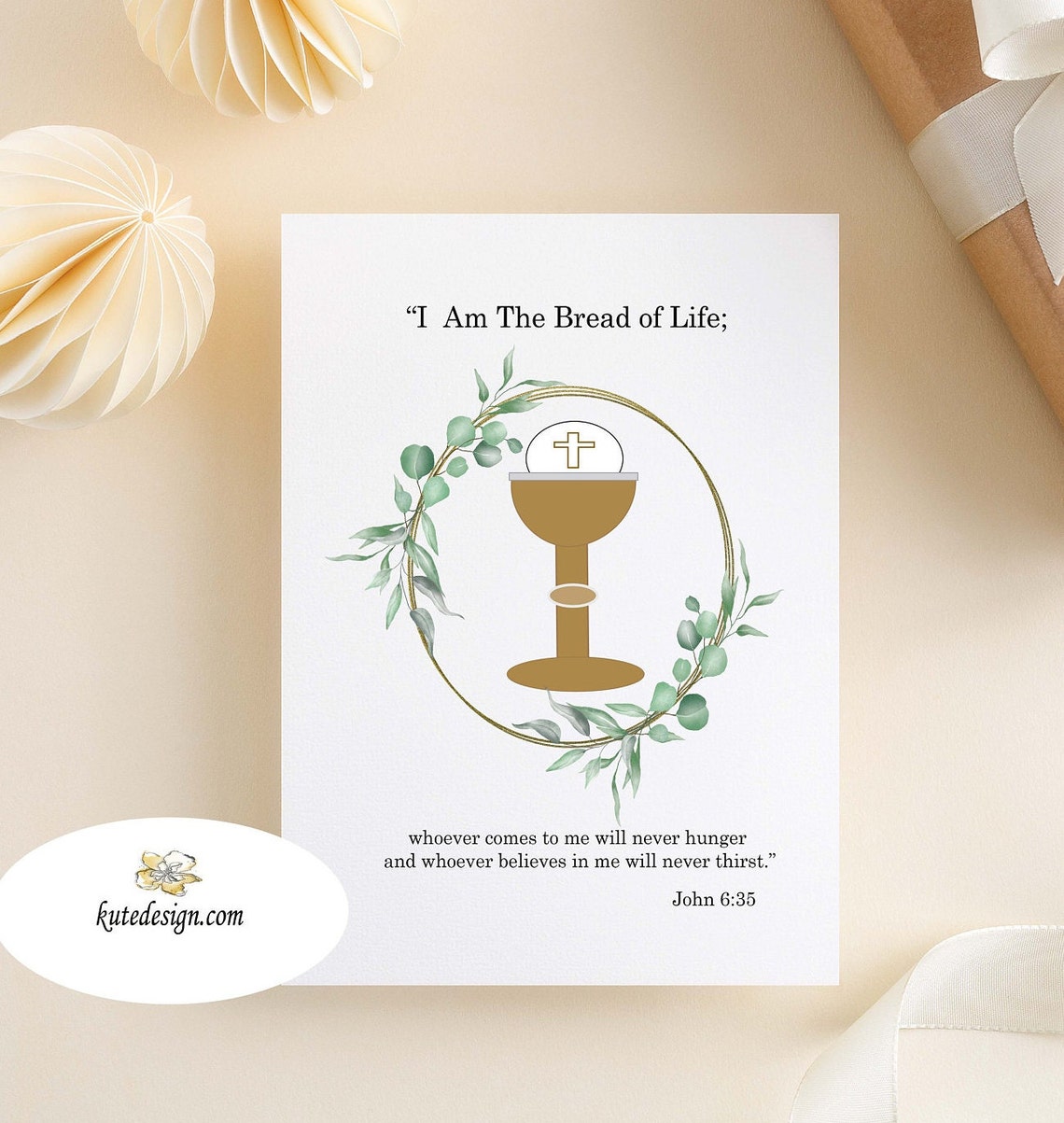 Printable First Communion Card, Catholic Card, Christian Card, First ...