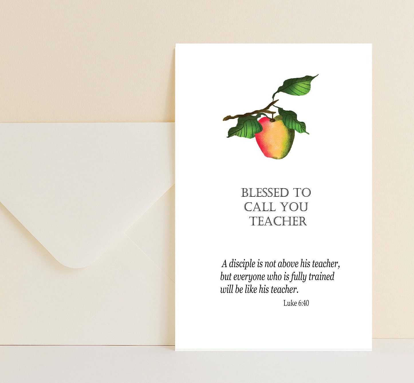 Printable Teacher Appreciation Card, Spiritual Teacher Card, Bible ...