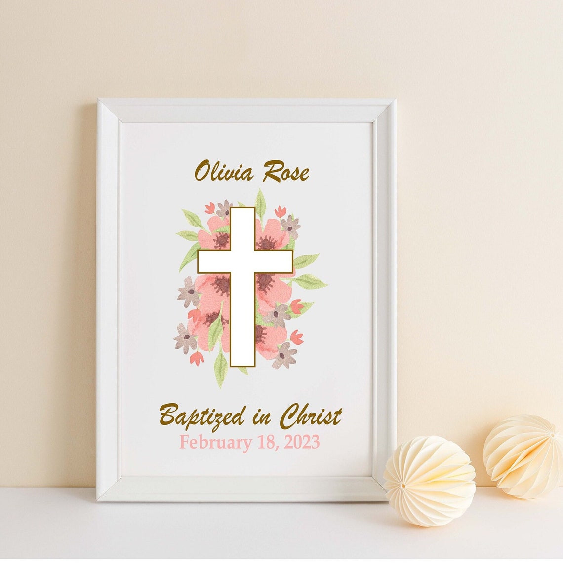 Personalized Baptism Sign, Girl Baptism, Baptism Decoration, Printable ...