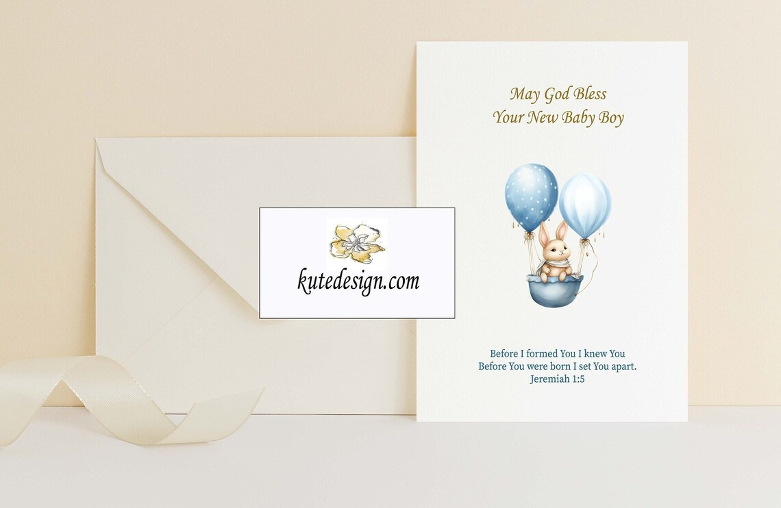 Welcome Baby Card, Religious Welcome Baby Card, Baby Blessing Card ...