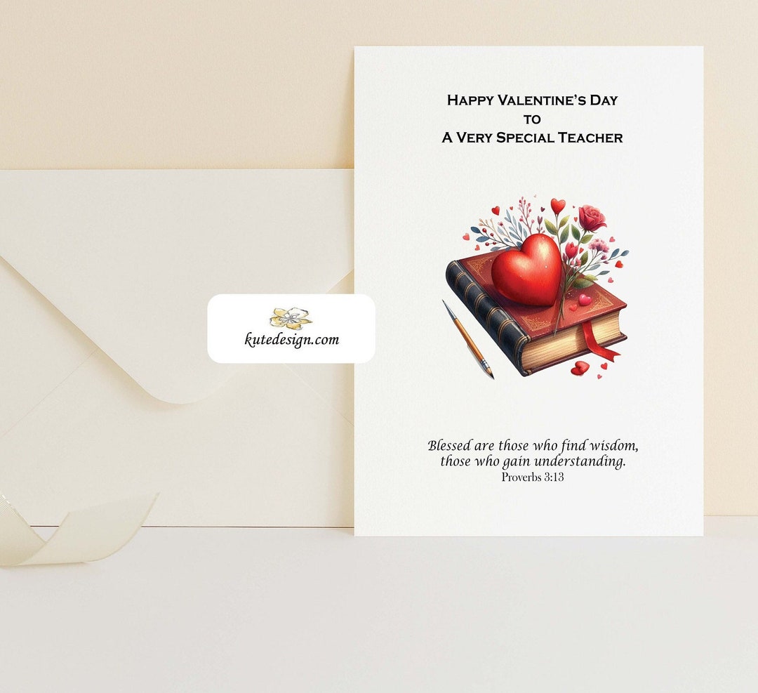 Printable Teacher Valentine Card, Valentine Card, Valentine's Day ...