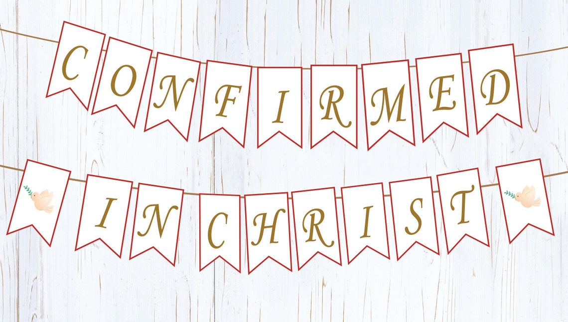 Printable Confirmation Banner, Confirmation Sign, Confirmation ...