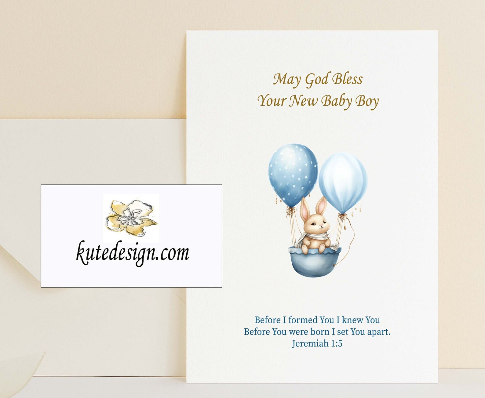 Welcome Baby Card, Religious Welcome Baby Card, Baby Blessing Card ...
