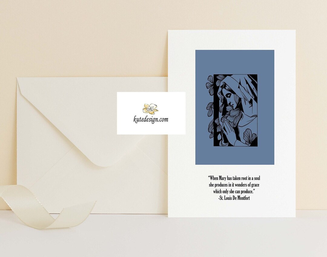 Blessed Mother Card Spiritual Encouragement Card Catholic - Etsy