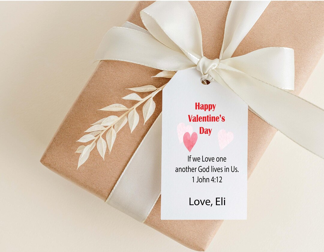 Personalized Printable Christian Valentine Tags, Valentine's Day Gift ...