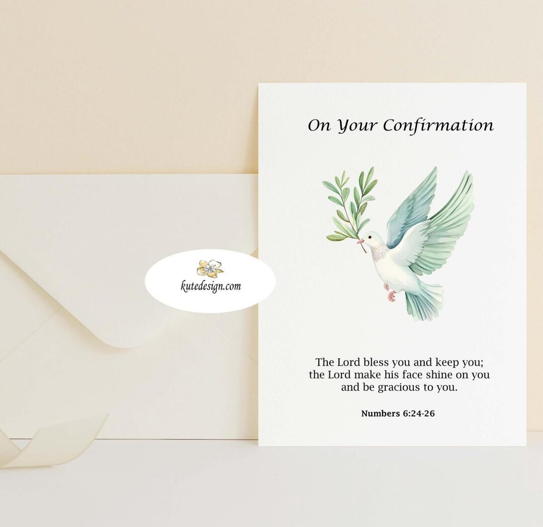Printable Confirmation Card, Confirmation Gift, Digital Download, Catholic Card, Sacrament of ...