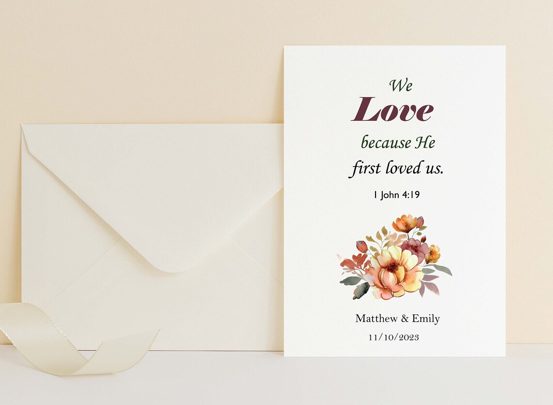 Printable Personalized Wedding Card, Religious Wedding, Holy Matrimony ...