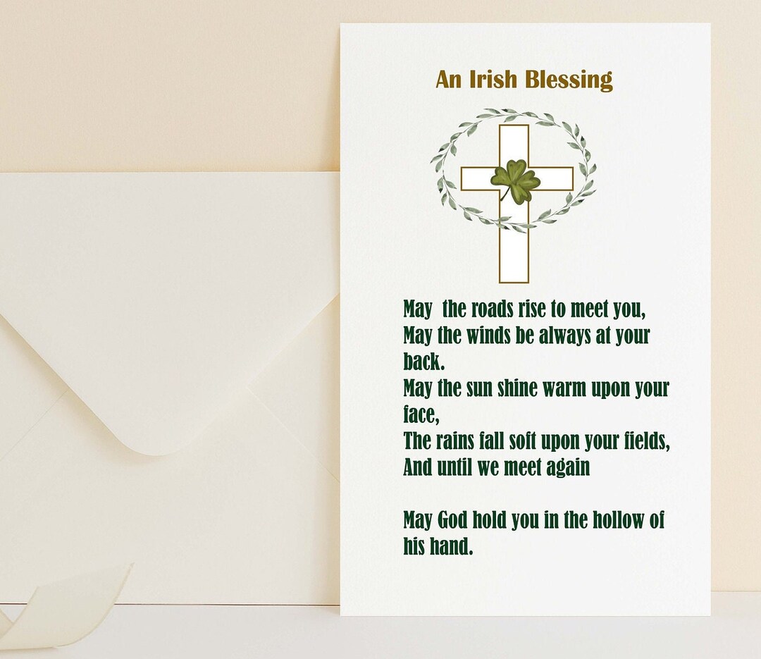 Irish Blessing Card, St. Patrick's Day Card, Printable Card, Digital ...