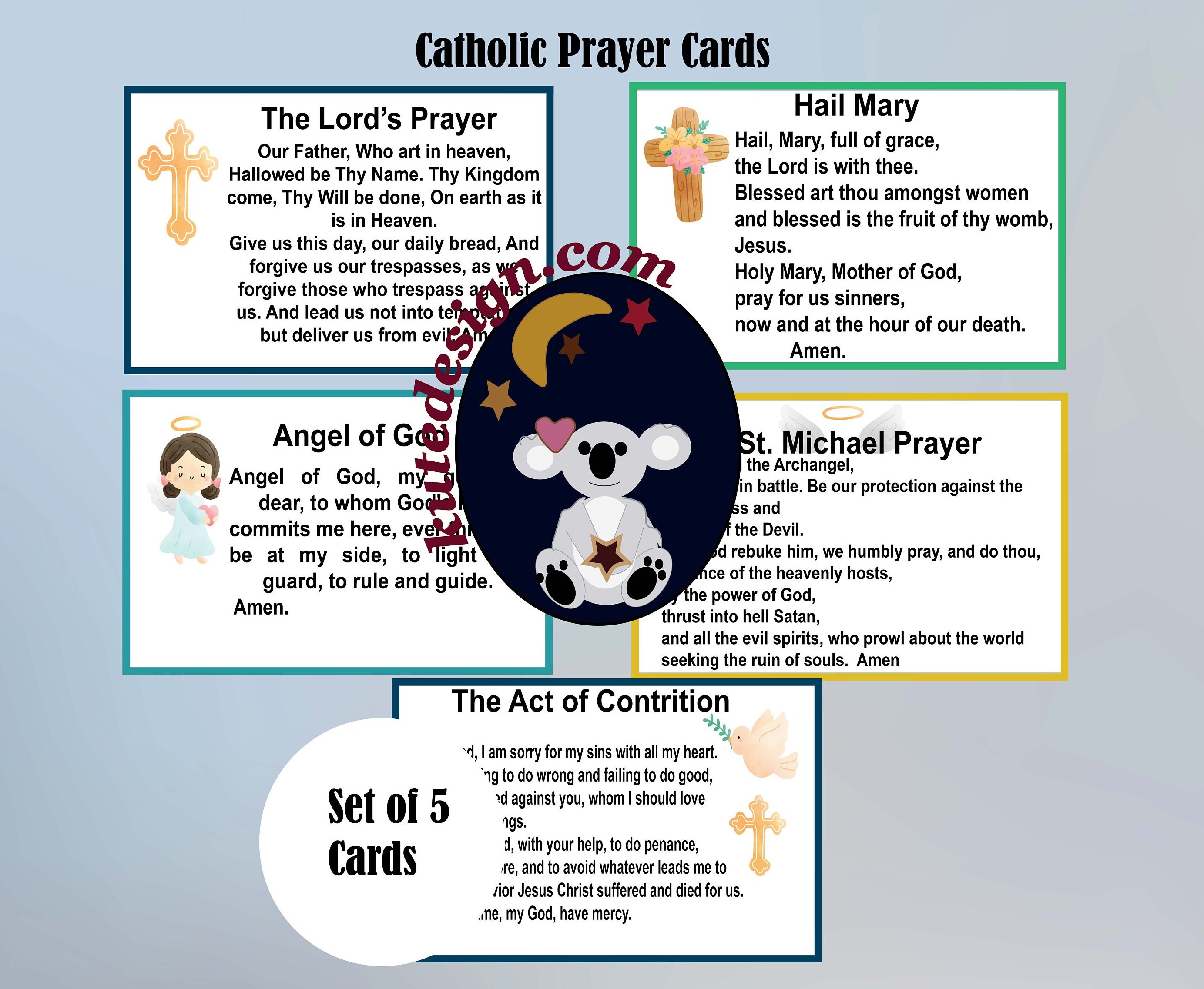 Catholic Prayer Cards, Common Catholic Prayers, Printable Prayer Card ...