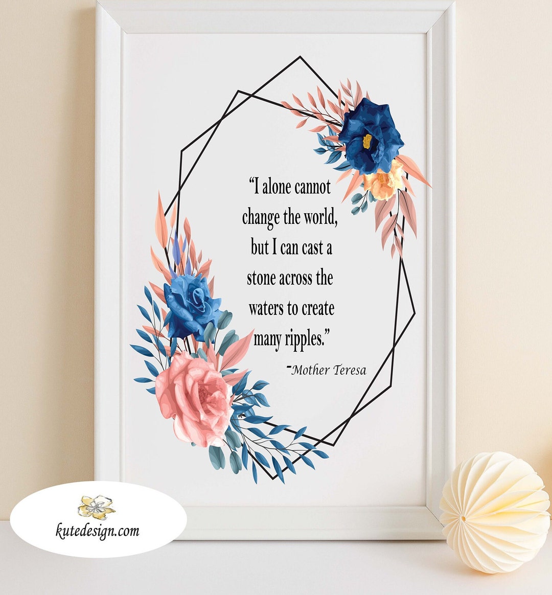 Saint Teresa of Calcutta Wall Hanging, Mother Teresa Quote, Mother ...