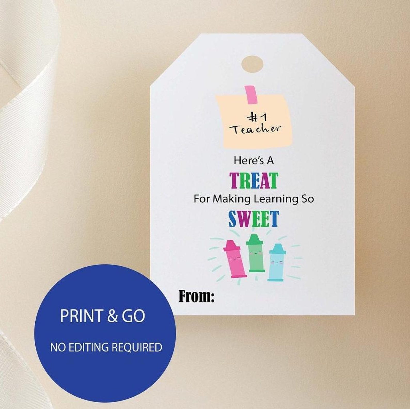 Teacher Gift Tags, Teacher Appreciation Tags, Teacher Gift Labels ...