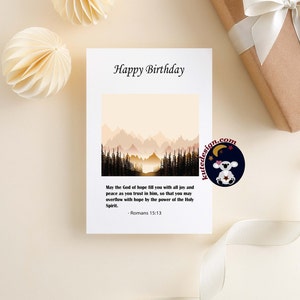 Printable Birthday Card, Spiritual Birthday Card, Religious Birthday ...