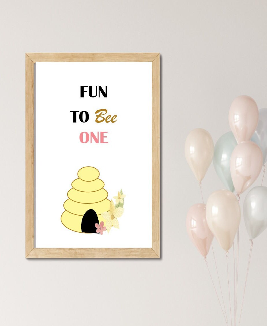 First Birthday Decoration Set, Bumble Bee First Birthday, First Bee-day ...