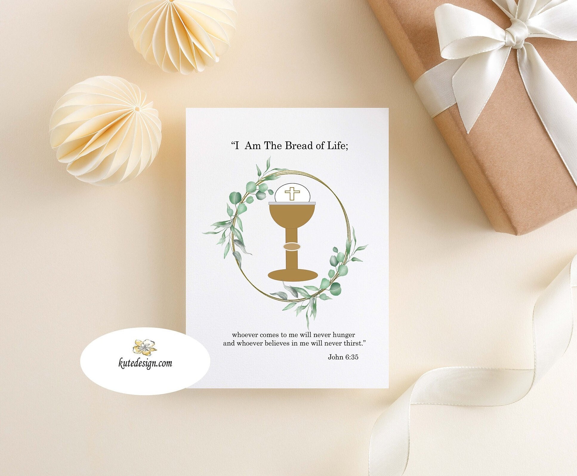 Printable First Communion Card, Catholic Card, Christian Card, First ...