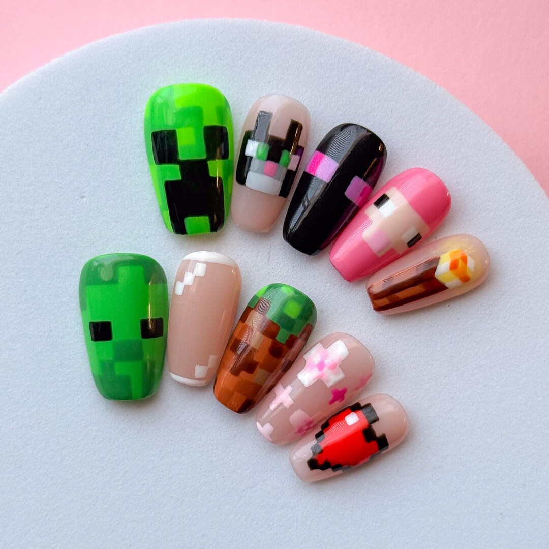 Bedrock Press on Nails - Etsy