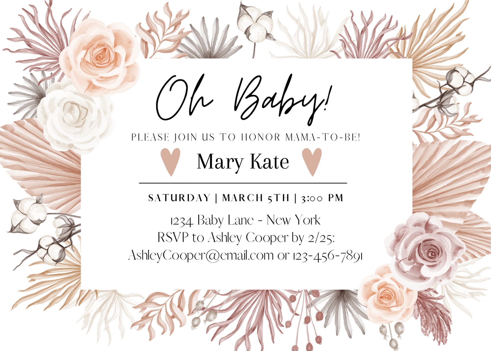 Oh Baby! - Baby Shower Invitation - Etsy