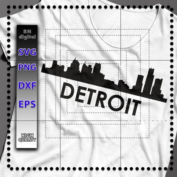 Detroit City SVG City SVG Silhouette Svg Silhouette City - Etsy