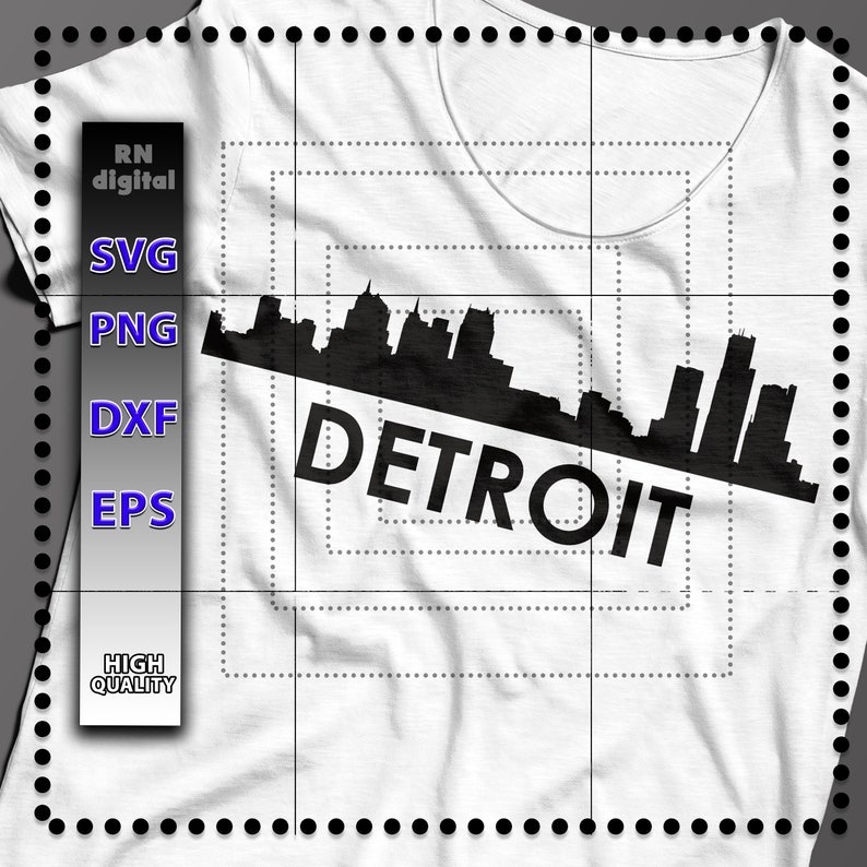 Detroit City SVG City SVG Silhouette Svg Silhouette City - Etsy