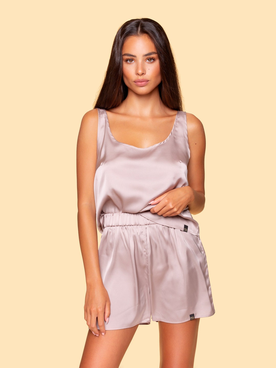 Luxurious Satin Pajama Set for Women, Comfy Cashmere Sleepwear, Women ...