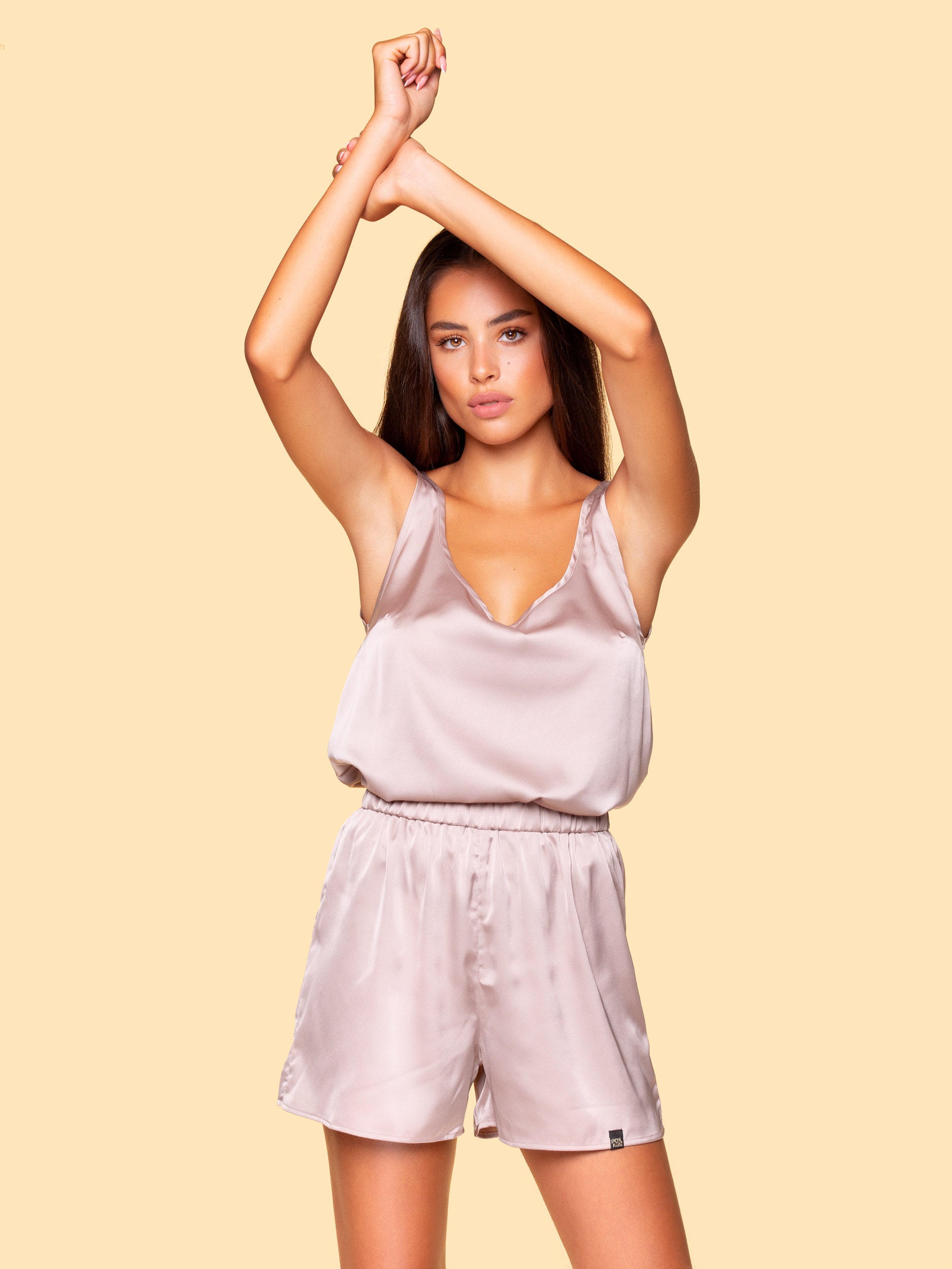 Luxurious Satin Pajama Set for Women, Comfy Cashmere Sleepwear, Women ...